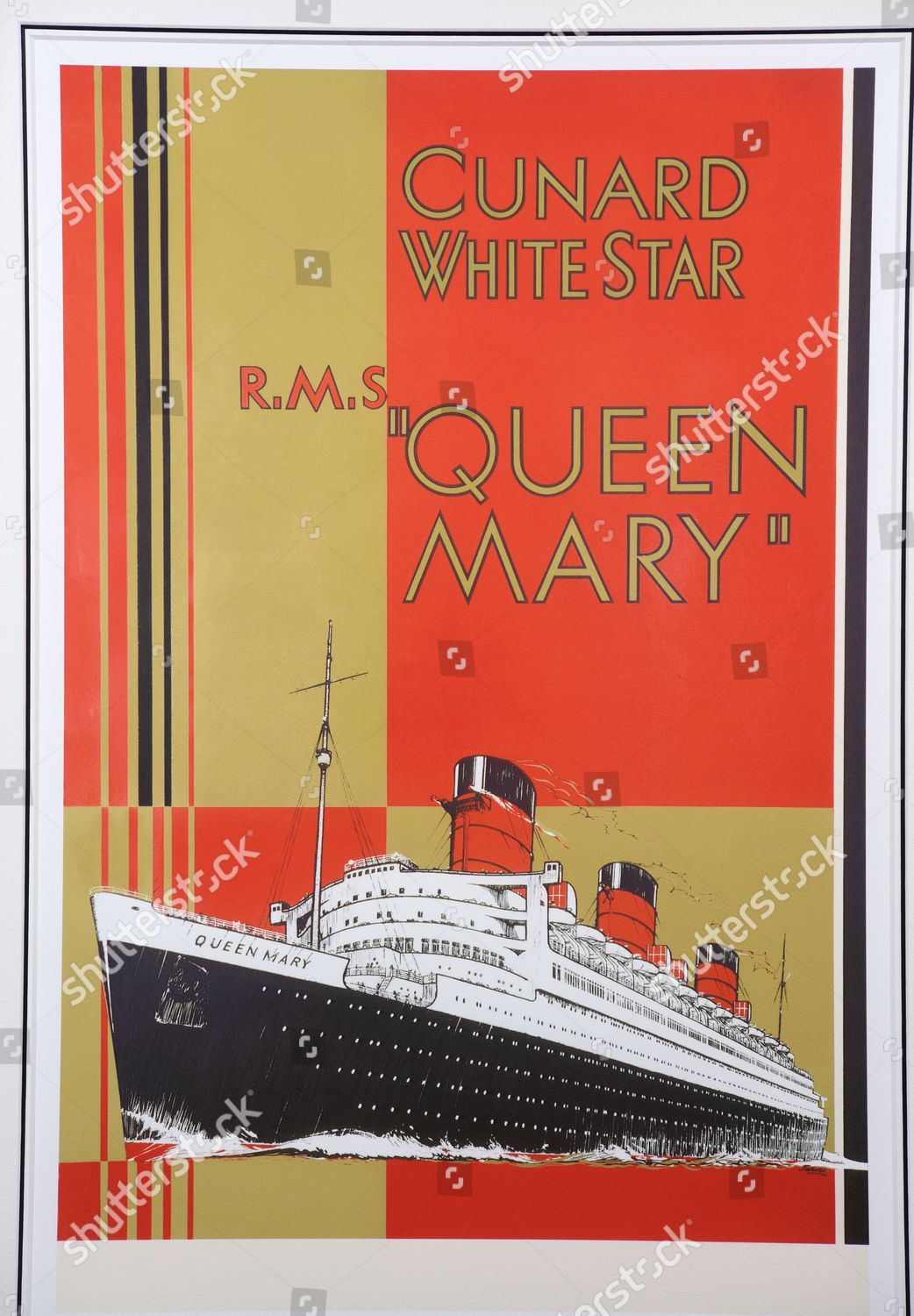 Rms Queen Mary Poster Editorial Stock Photo - Stock Image | Shutterstock