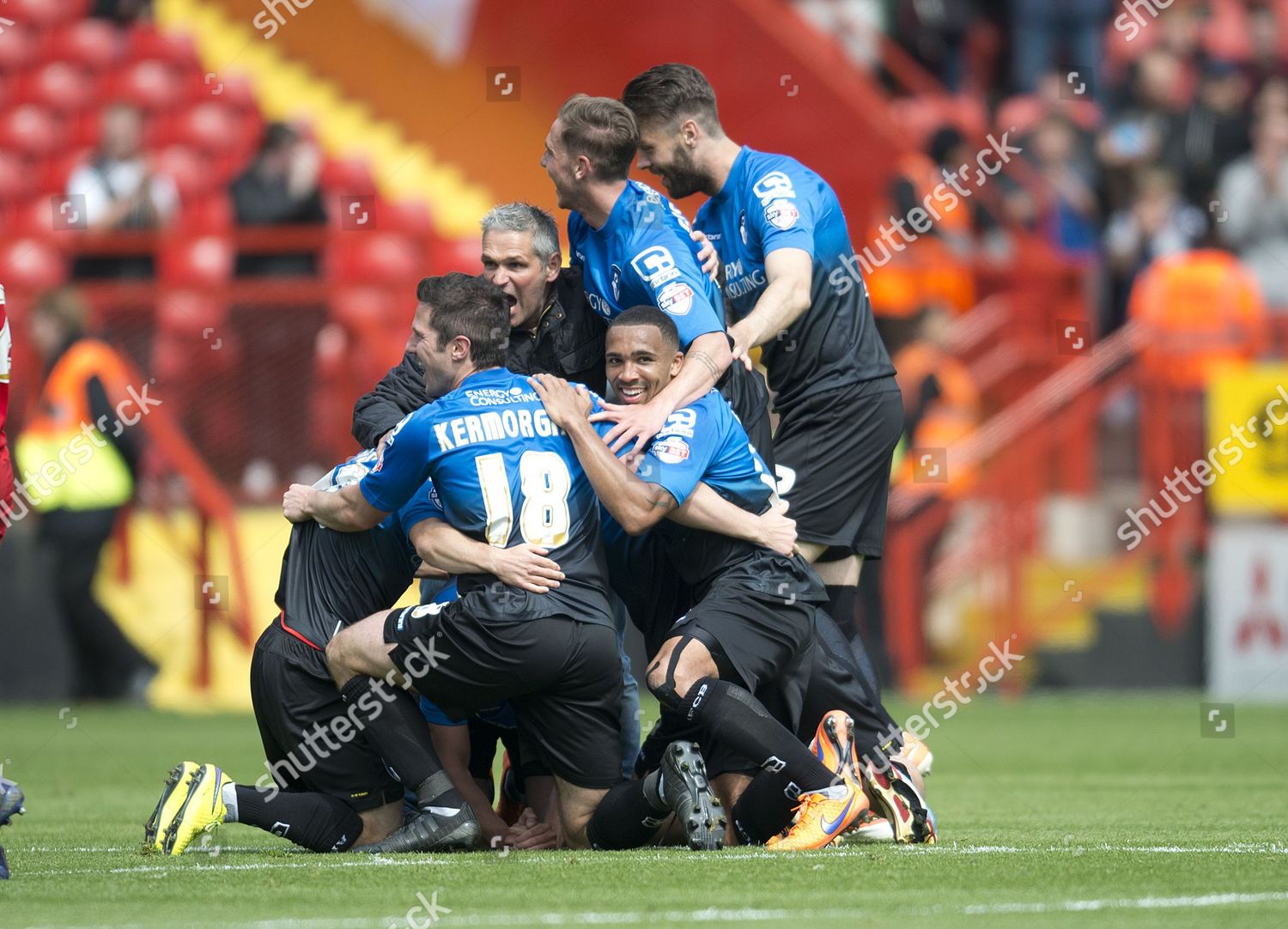 Bournemouth Squad Celebrate Full Time Editorial Stock Photo - Stock ...