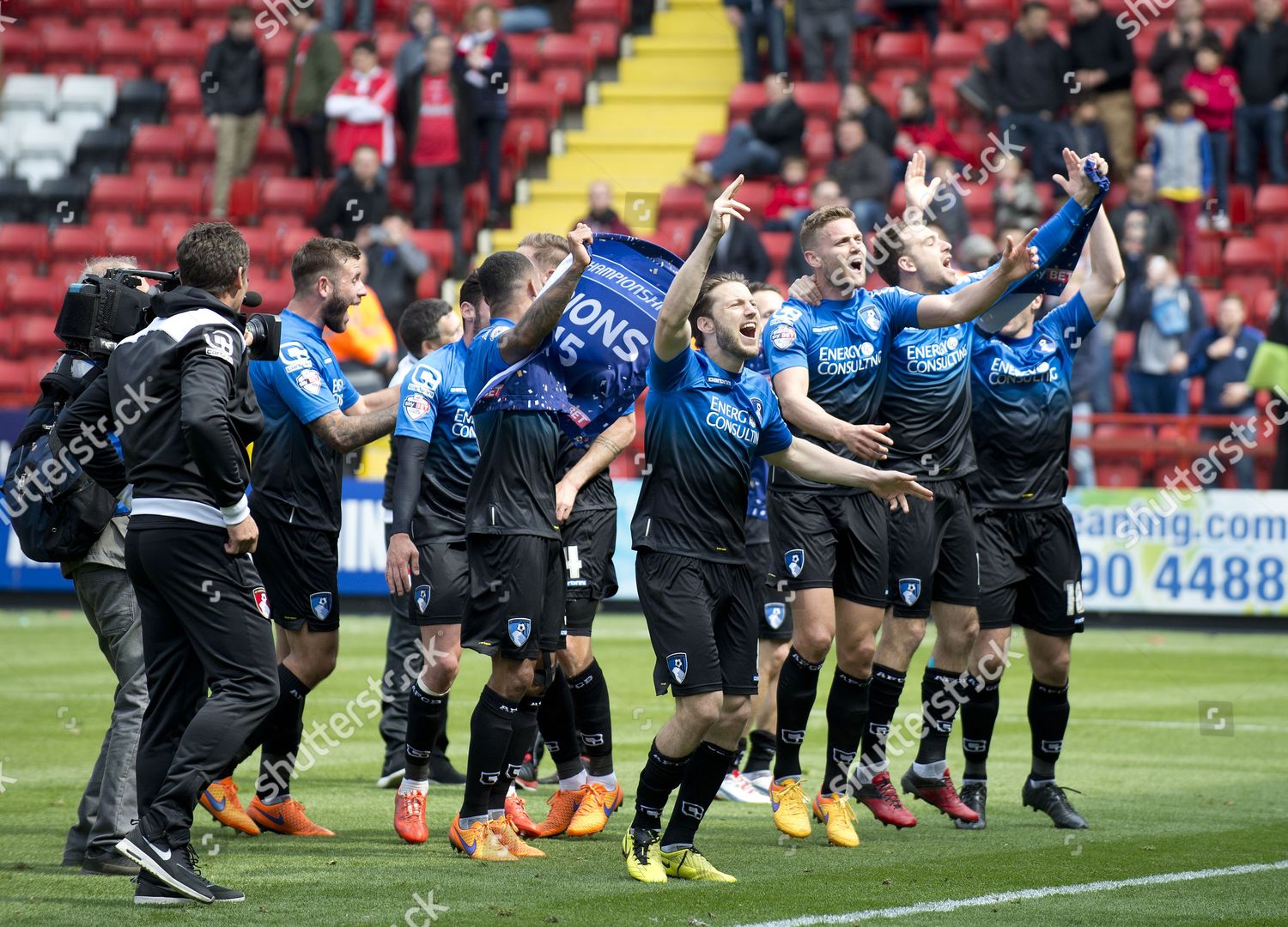 Bournemouth Squad Celebrate Full Time Editorial Stock Photo - Stock ...