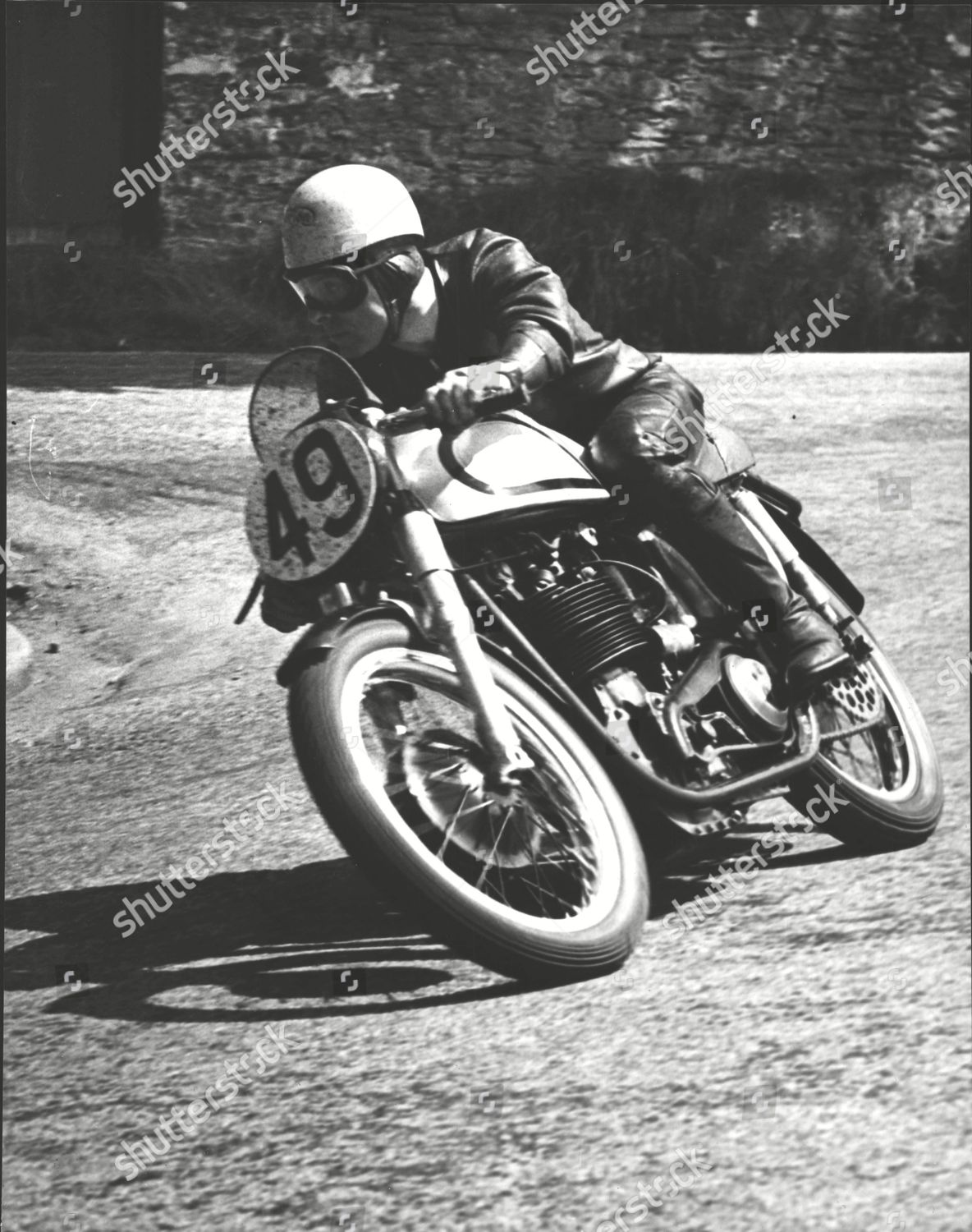 Ken Kavanagh Competing On His Norton Editorial Stock Photo - Stock ...