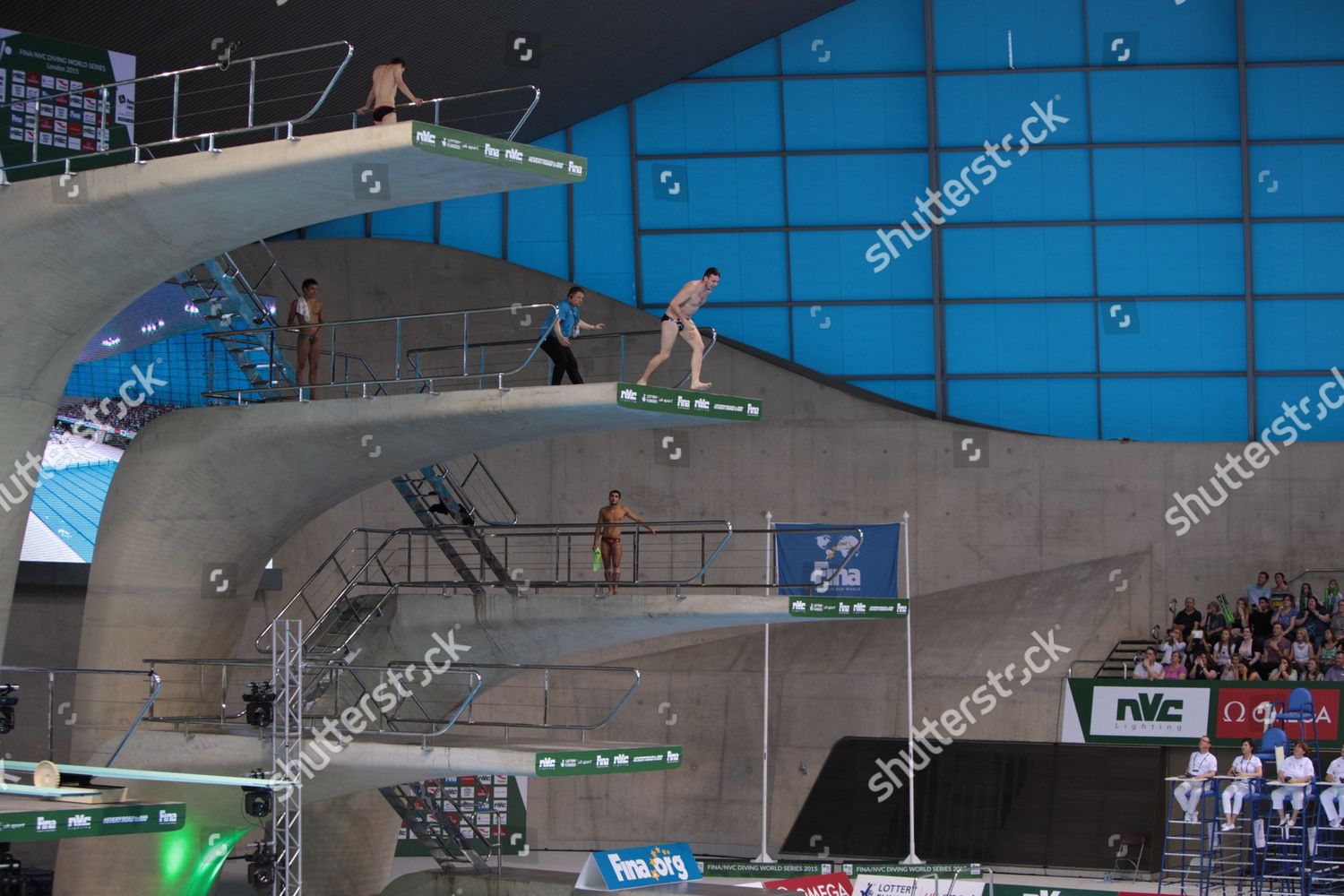 Man Prepares Jump Diving Board Editorial Stock Photo - Stock Image ...
