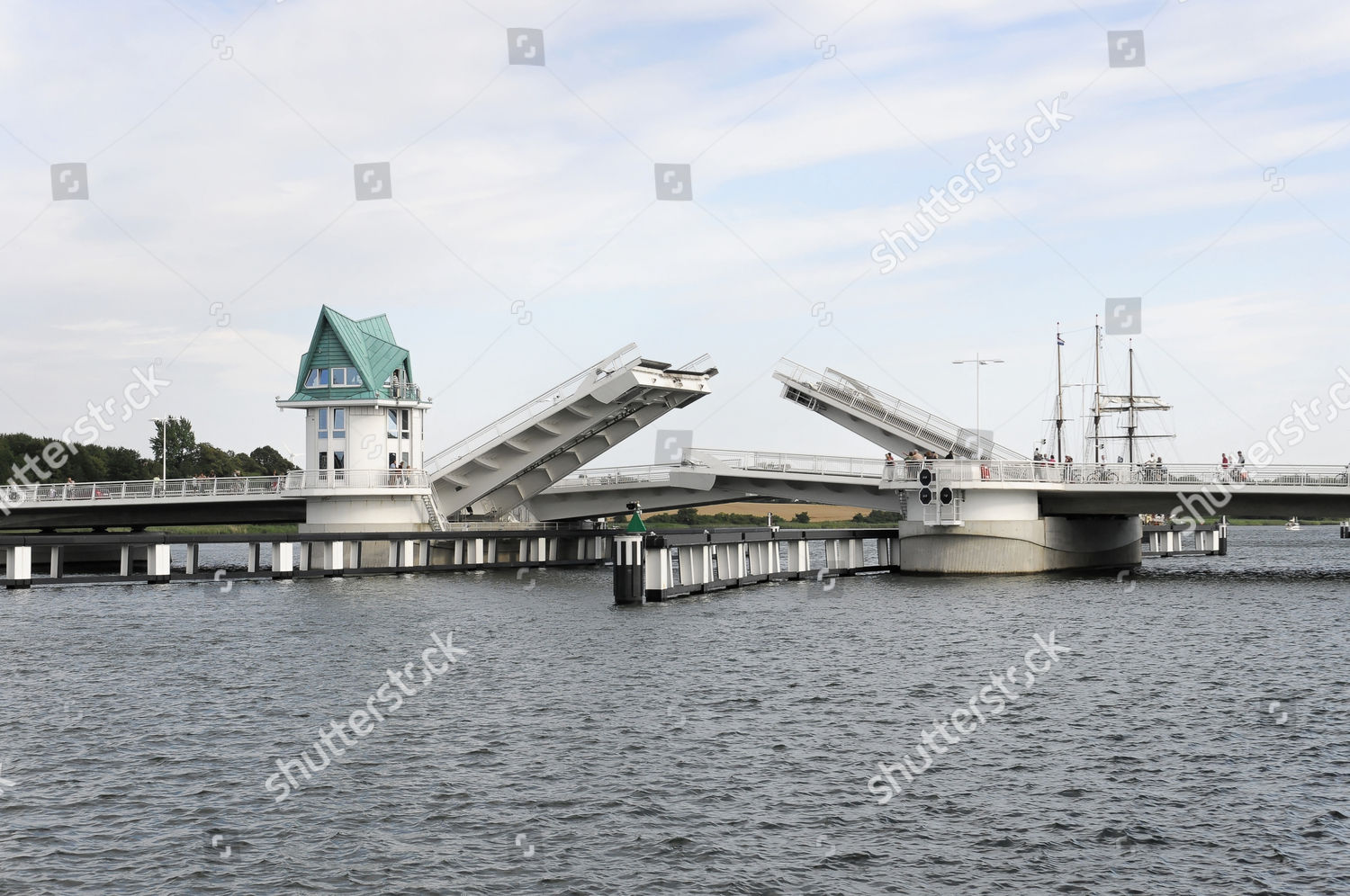 Bascule Bridge Opening Over Schlei River Editorial Stock Photo - Stock ...