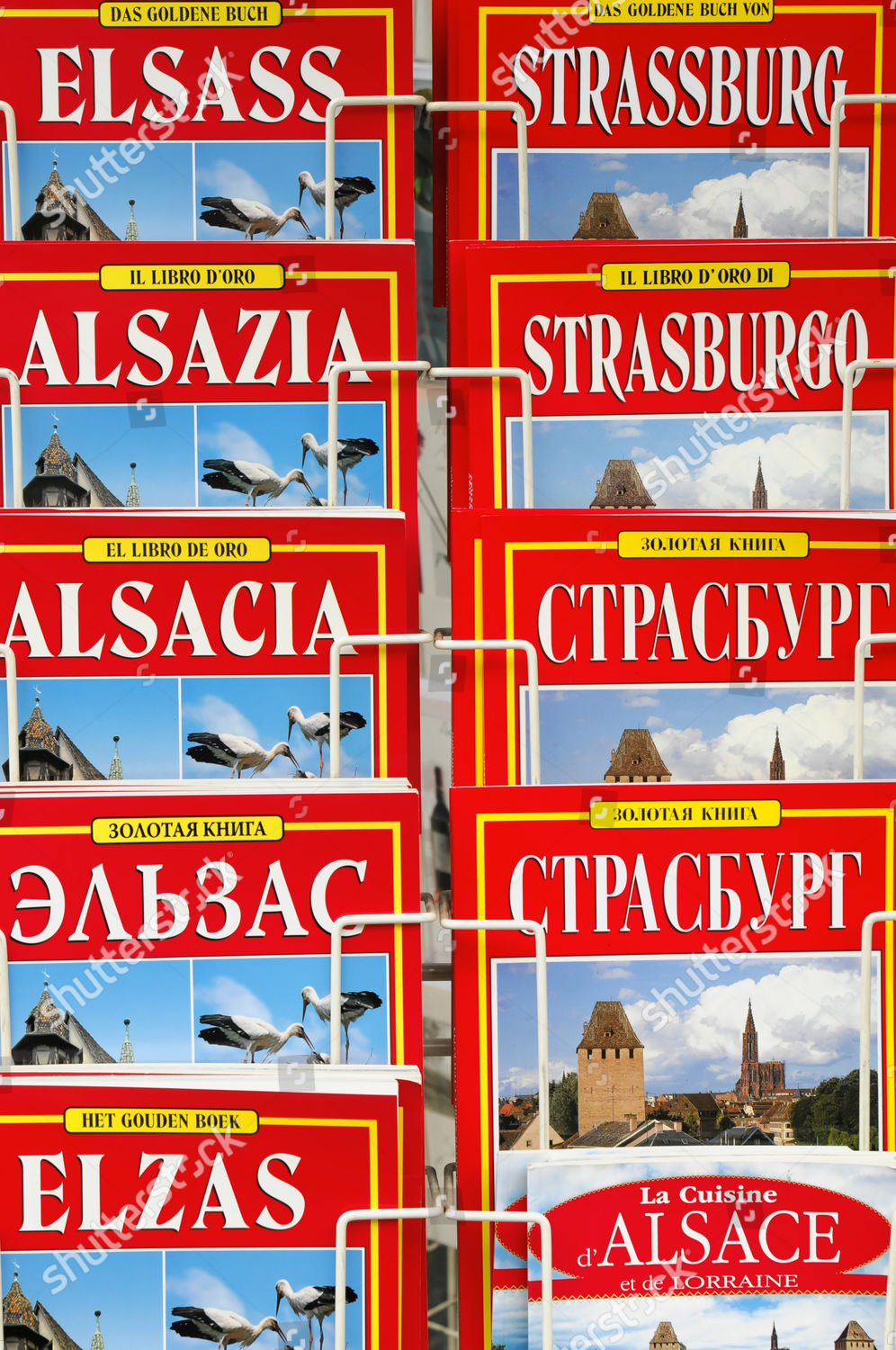 Alsace Travel Guides Different Languages Strasbourg Editorial Stock ...