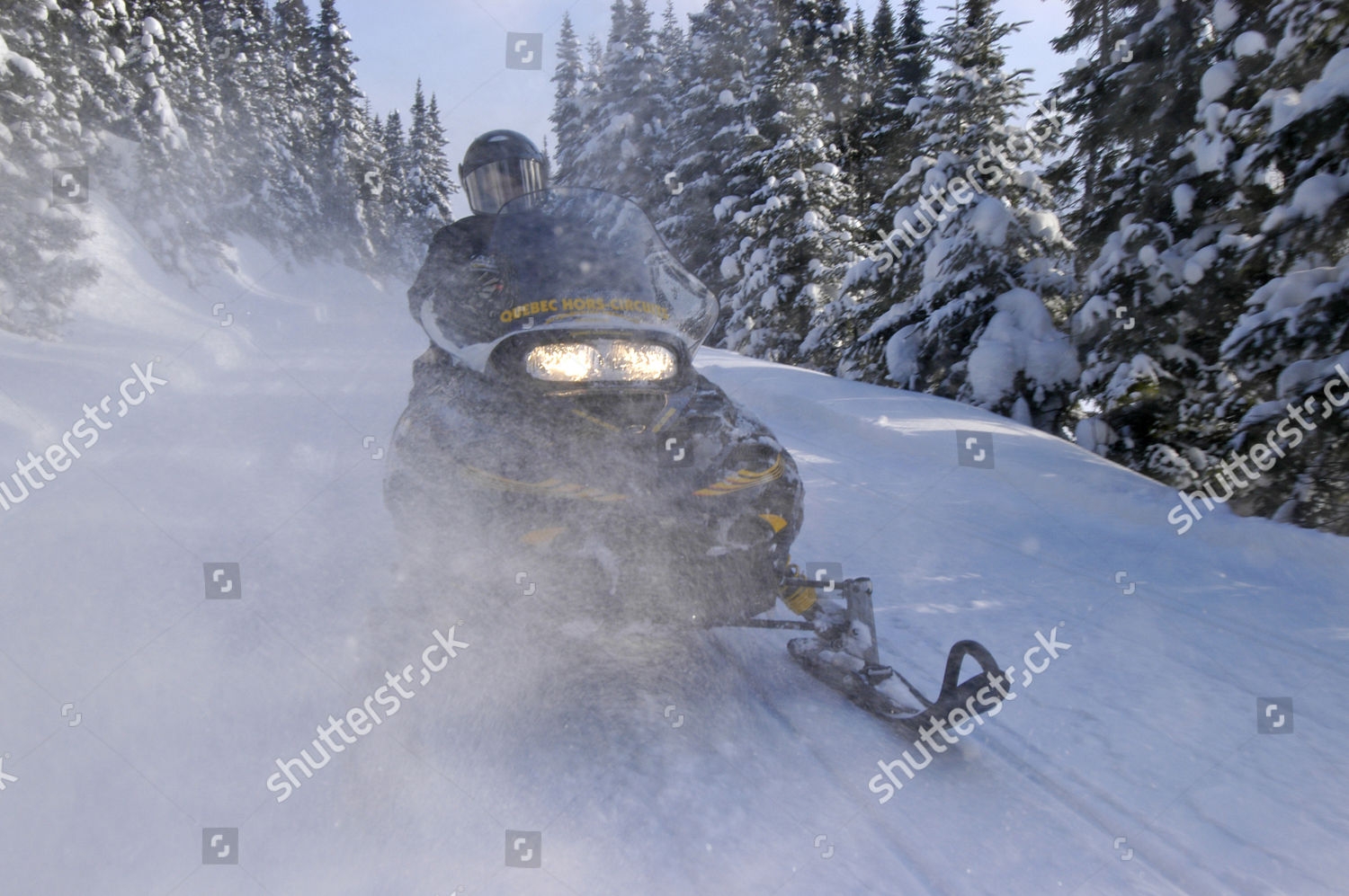 Snow Mobile Snow Mobile Snow Saguenay Editorial Stock Photo - Stock ...