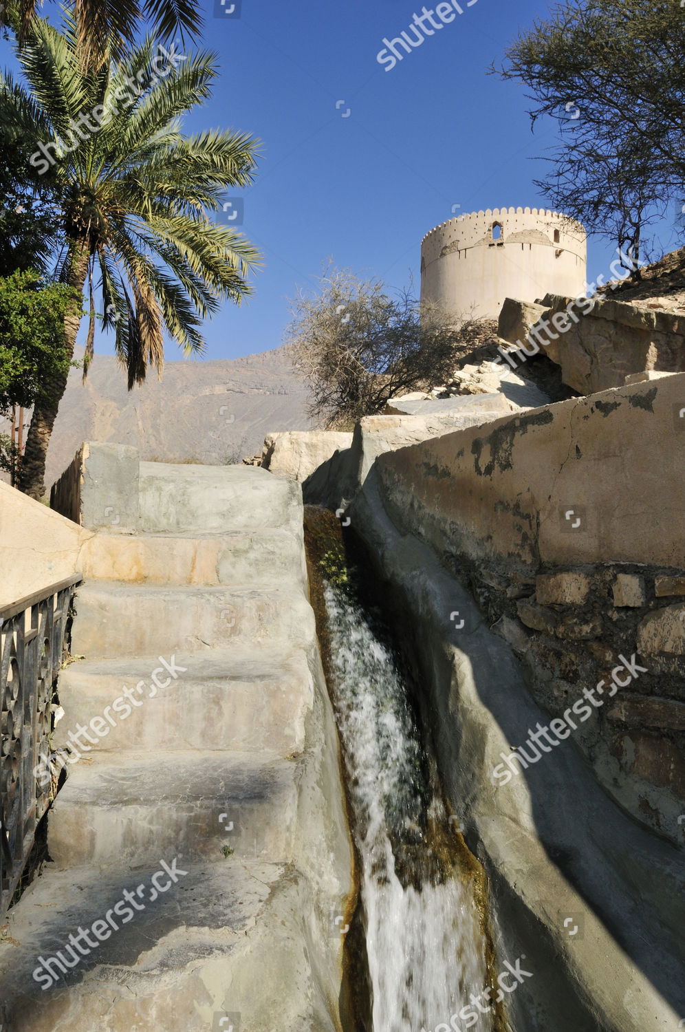 Traditional Falaj Canal Irrigation System Birkat Editorial Stock Photo ...