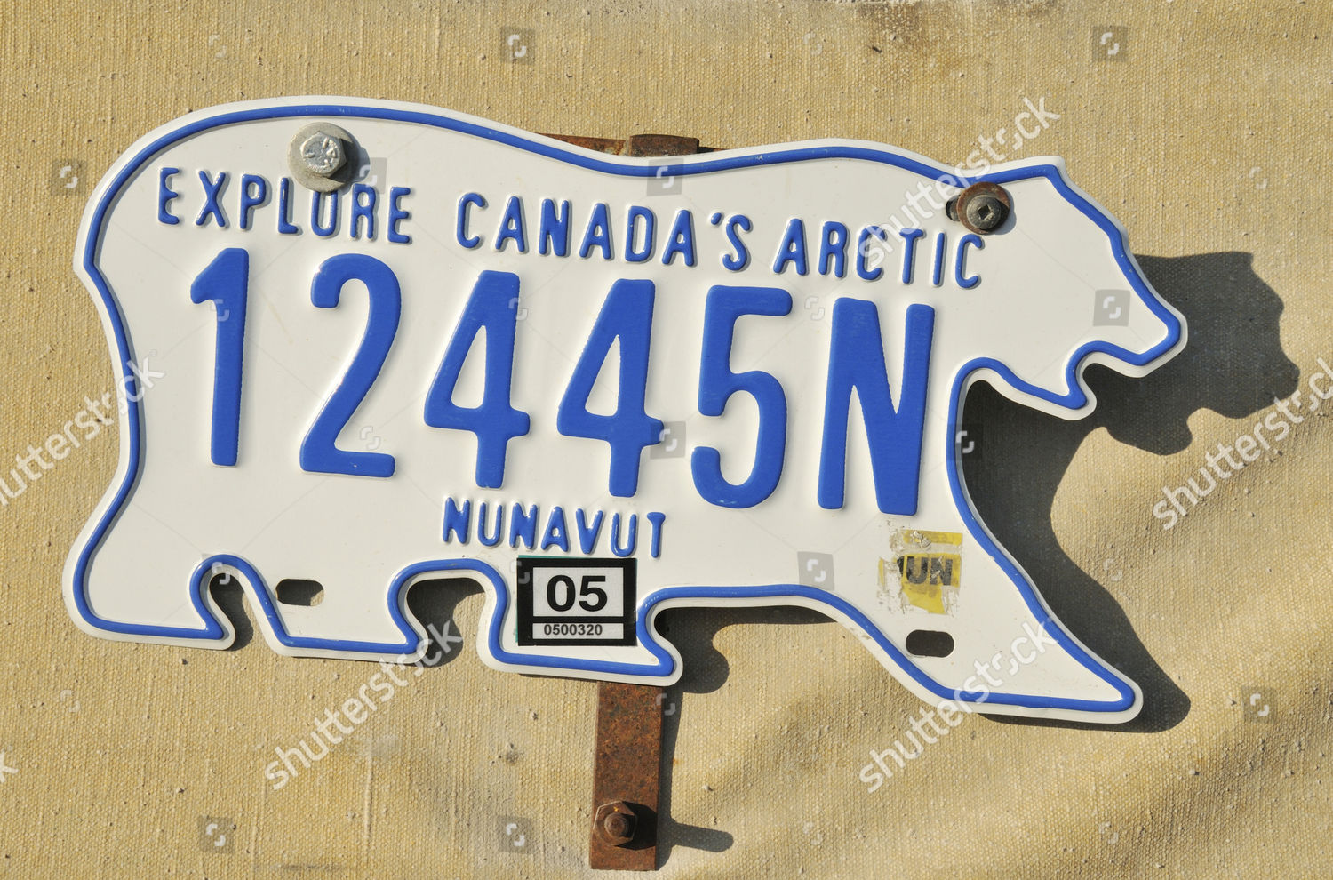 Licence Plate Nunavut Resolute Bay Canada Editorial Stock Photo - Stock ...