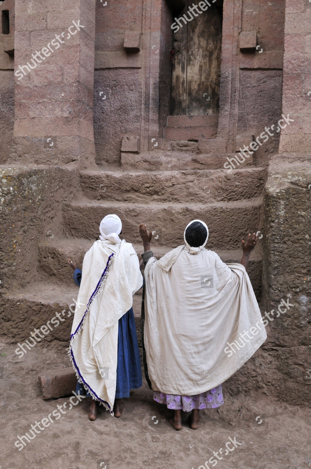 Ethiopian Orthodox Women Praying Front Church Editorial Stock Photo ...