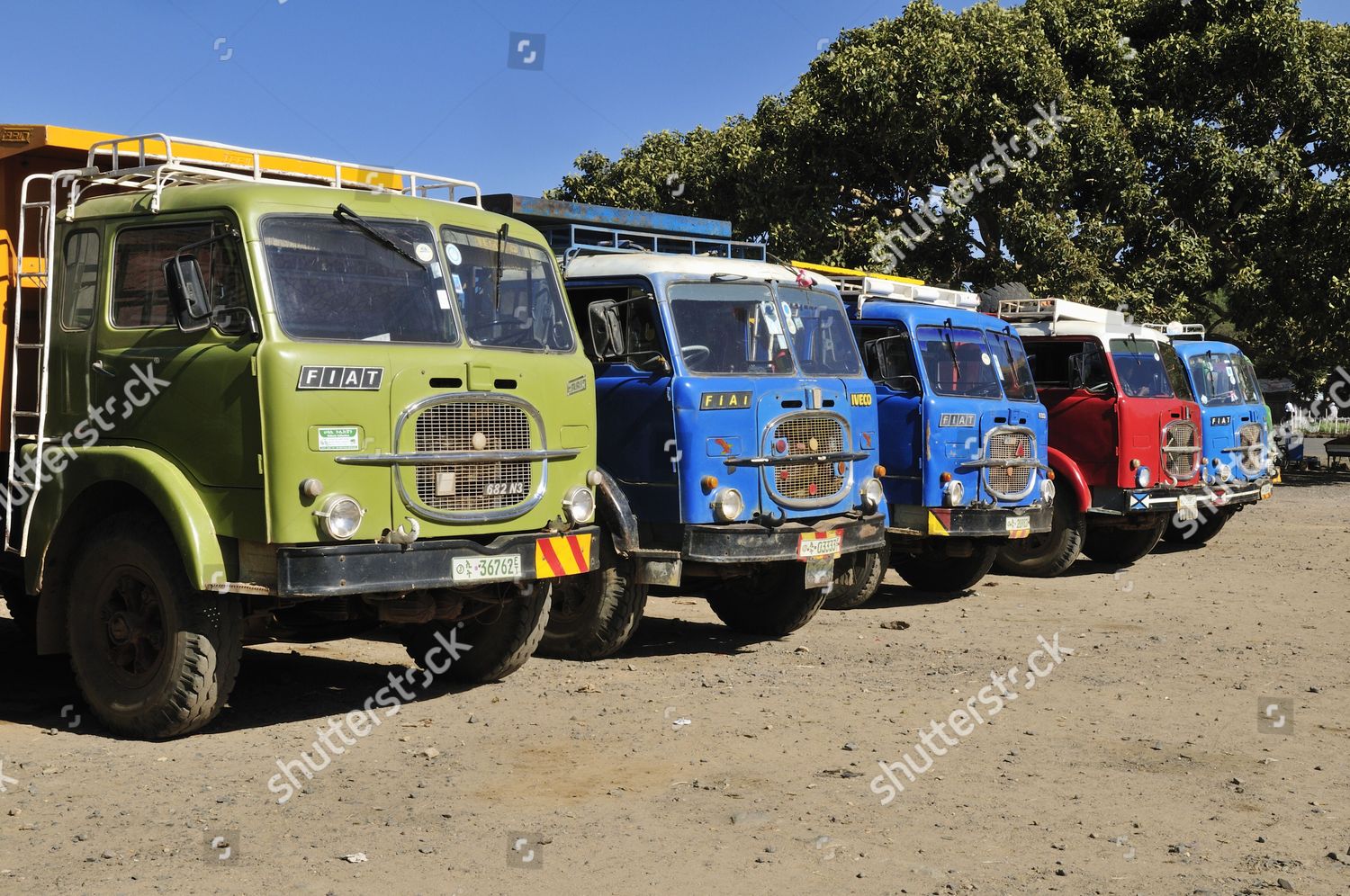 Old Italian Fiat Trucks Axum Tigray Editorial Stock Photo - Stock Image ...