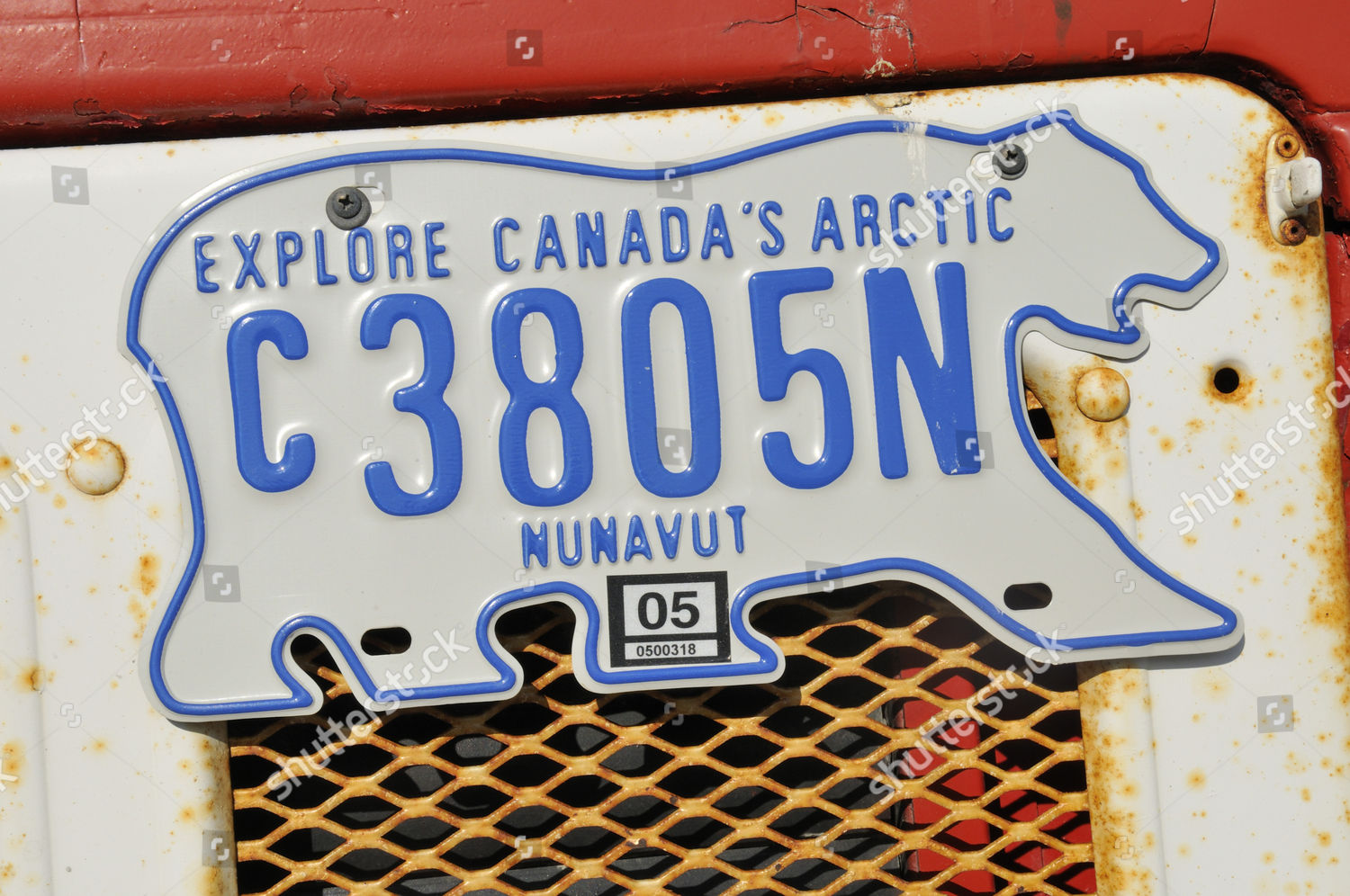 Licence Plate Nunavut Resolute Bay Canada Editorial Stock Photo - Stock ...