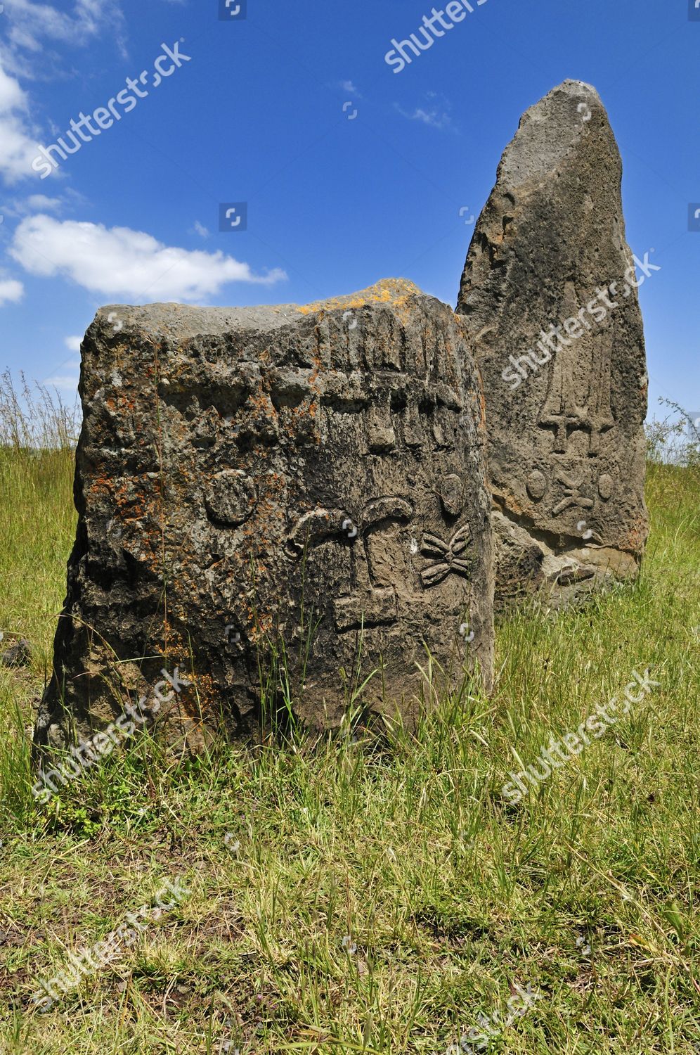 Ancient Stone Stele Tiya Unesco World Editorial Stock Photo - Stock ...