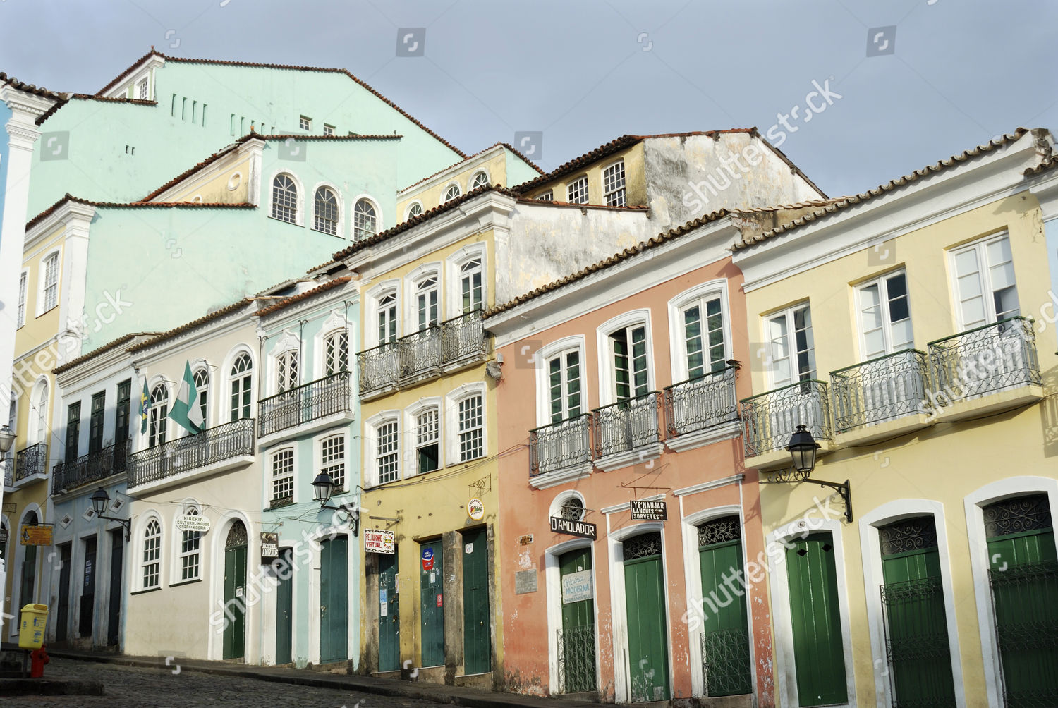 Colorfully Painted Houses On Square Largo Editorial Stock Photo - Stock ...