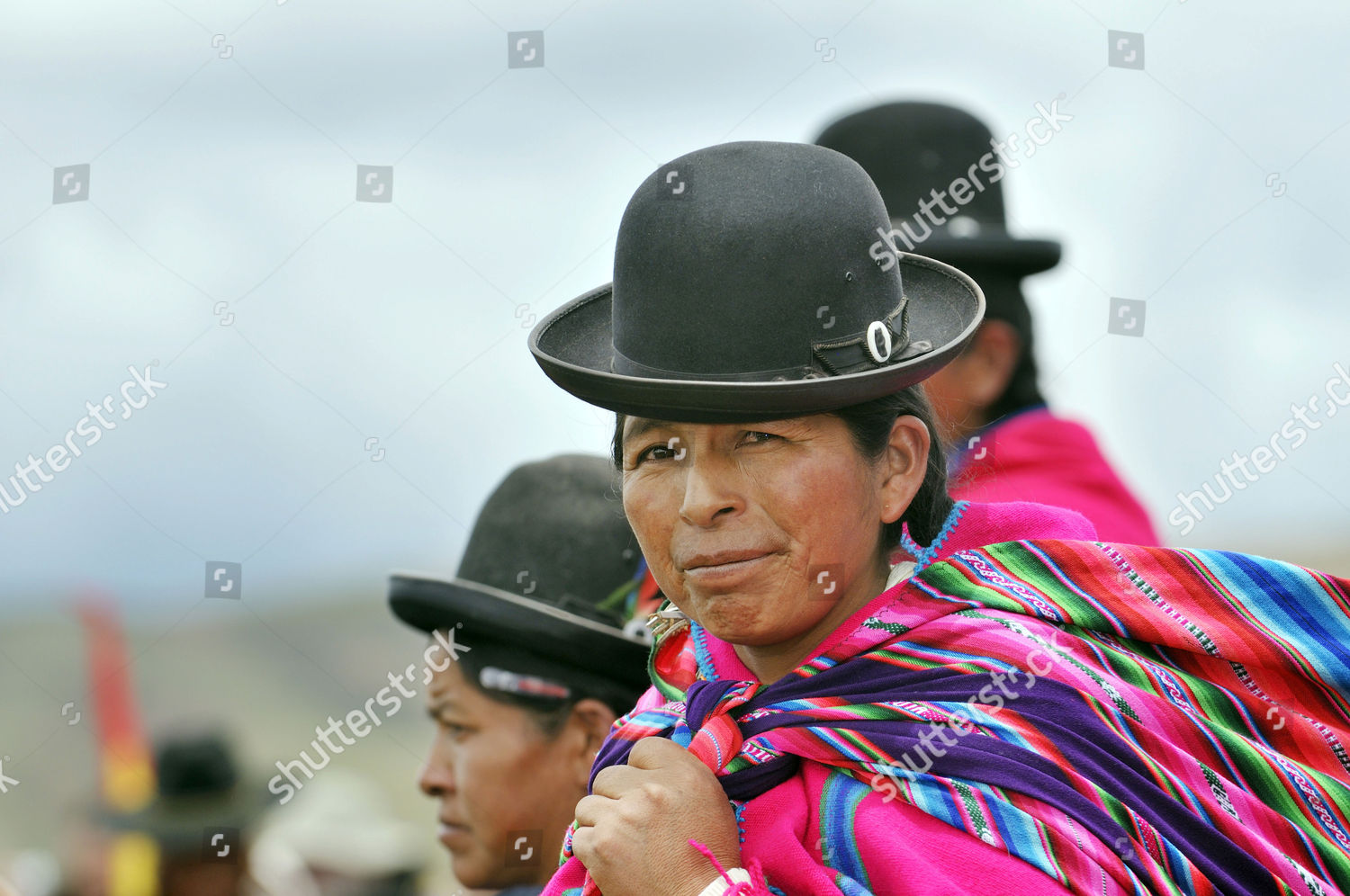 Women Traditional Dress Aymara Indians La Editorial Stock Photo - Stock ...