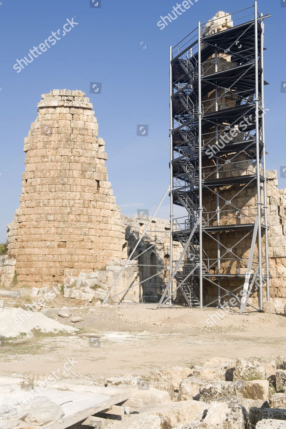 Hellenistic Town Gate Under Reconstruction Perga Editorial Stock Photo ...
