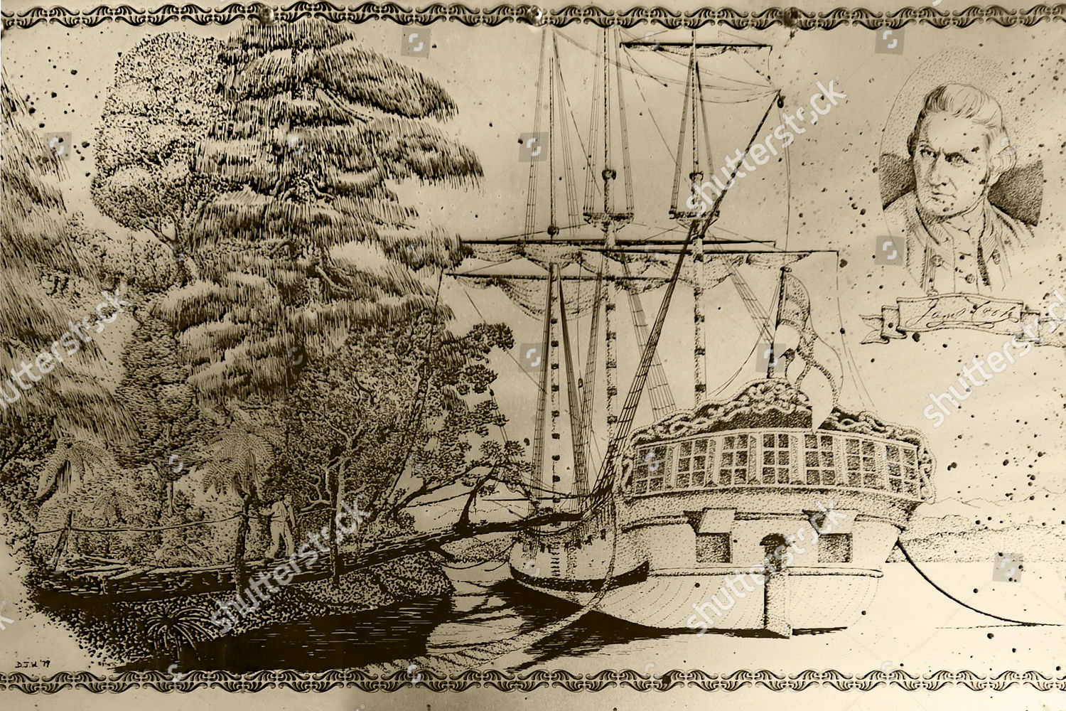 Memorial Pickersgill Harbour Where Captain James Editorial Stock Photo ...