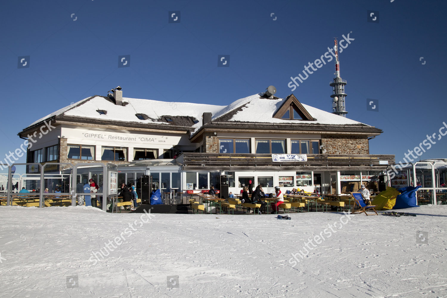 Cima Restaurant On Mountaintop Plateau On Editorial Stock Photo - Stock ...