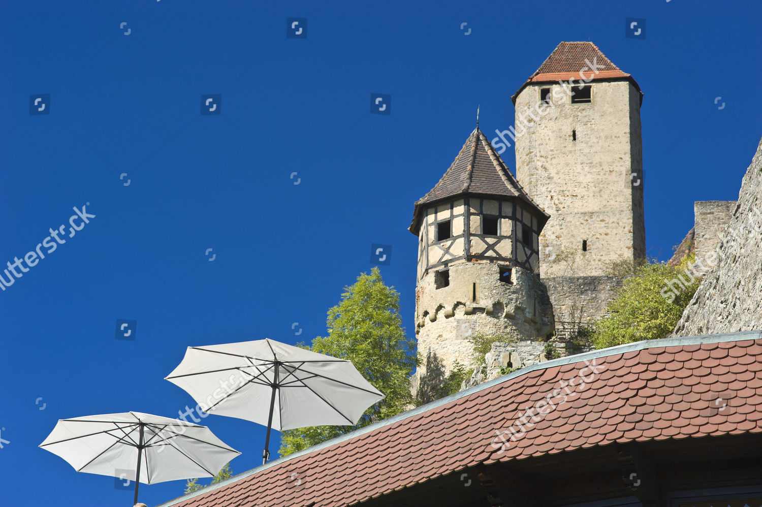 Restaurant Terrace Burg Hornberg Castle Neckarzimmern Editorial Stock ...