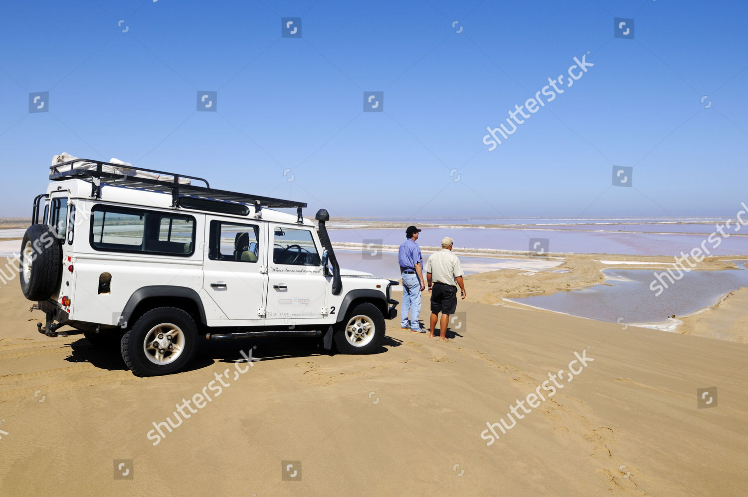Men Landrover Defender Offroad Vehicle Standing Editorial Stock Photo ...