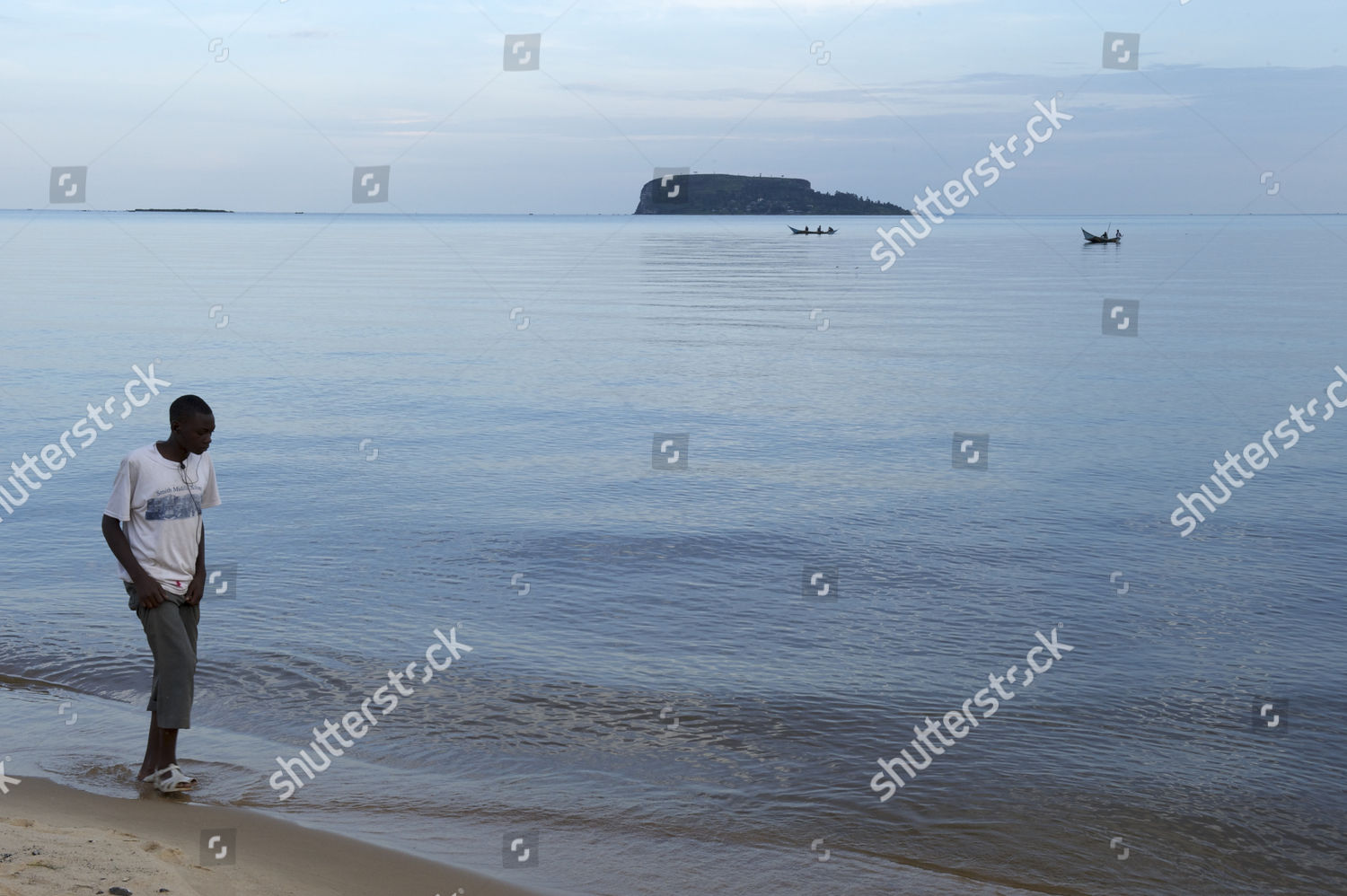 Man On Beach Front Musila Island Editorial Stock Photo - Stock Image ...