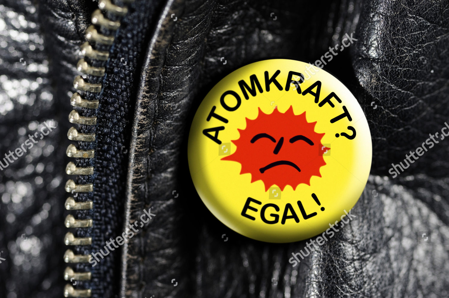 Leather Jacket Badge Egal German Nuclear Editorial Stock Photo - Stock ...