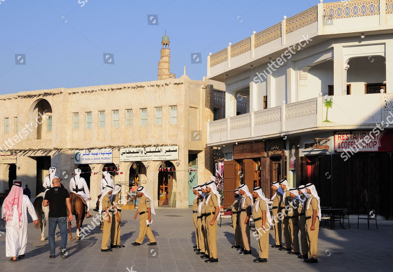 Police Officers Standing Front Tower Islamic Editorial Stock Photo ...
