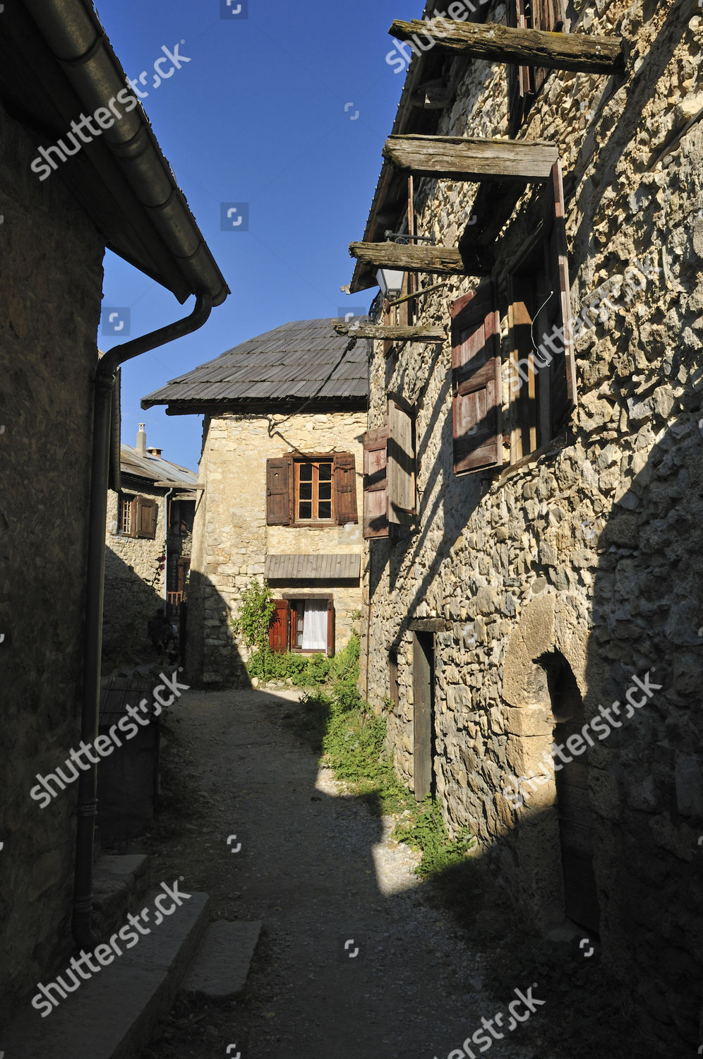 Historic Mountain Village Peyresq Haute Verdon Editorial Stock Photo ...