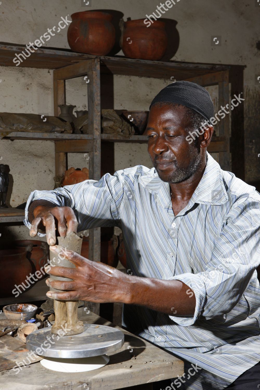 Man Clay Figure Production Pottery Bamessing Editorial Stock Photo ...