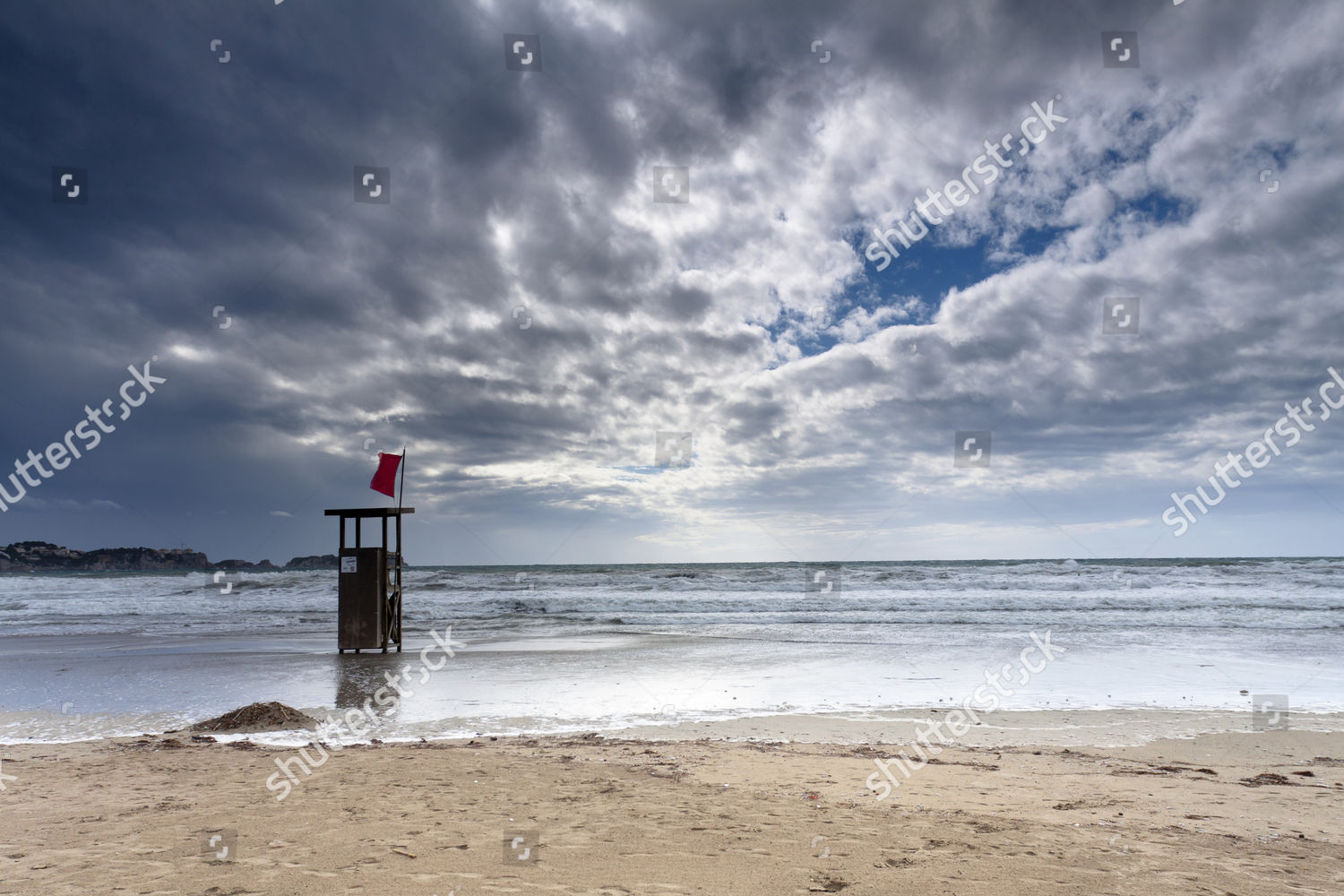 Lifeguard Watch Tower On Playa Beach Editorial Stock Photo - Stock ...