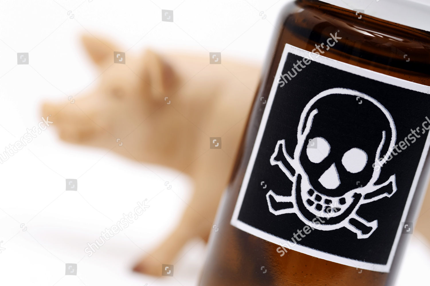 Miniature Pig Bottle Poison Symbol Symbolic Editorial Stock Photo ...