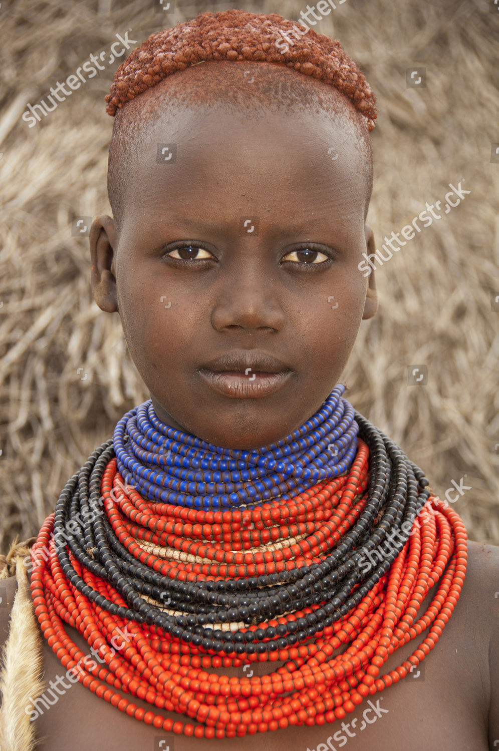Young Karo Woman Lots Colorful Necklaces Editorial Stock Photo - Stock ...