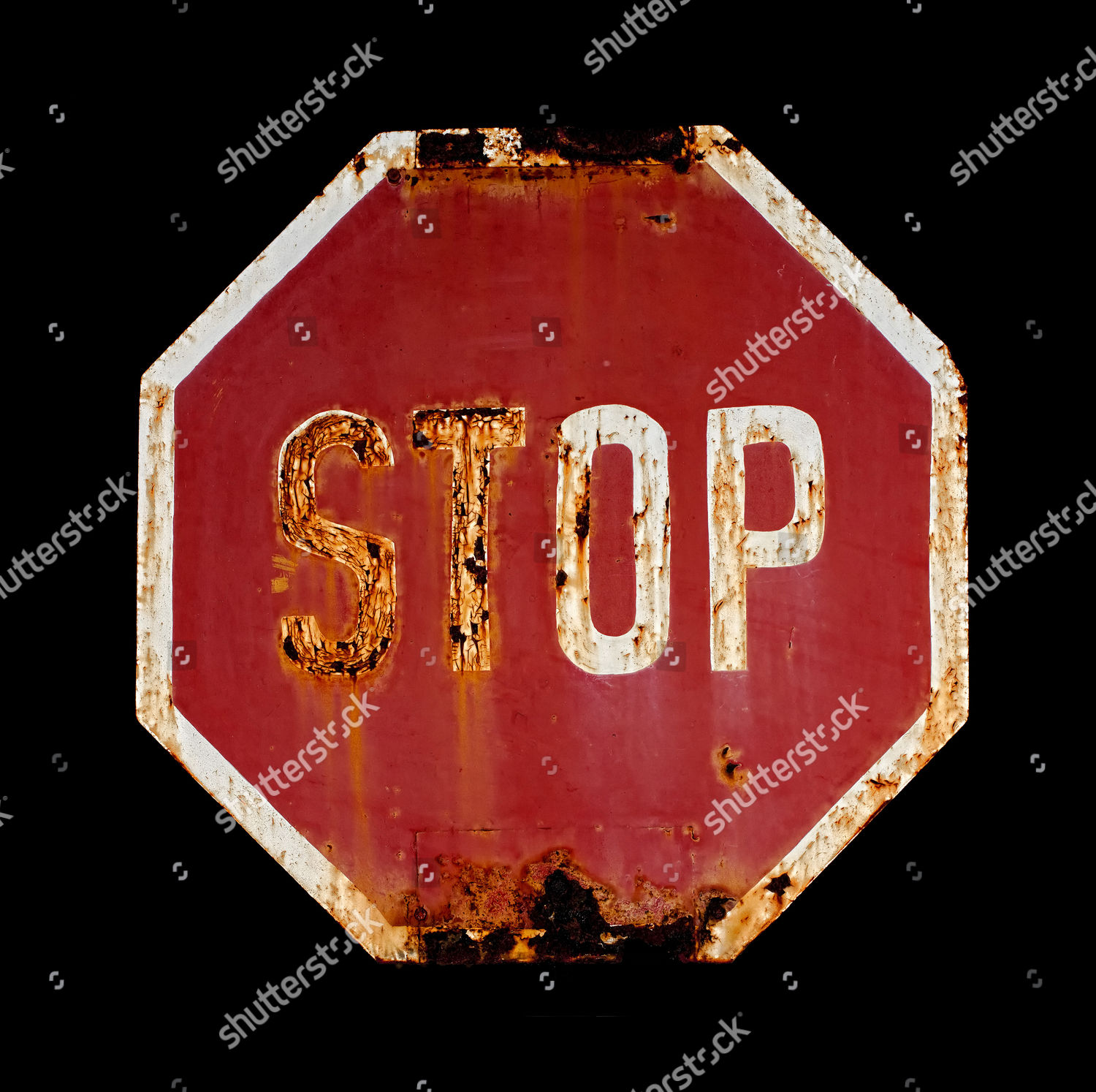 Rusted Stop Sign Former Belgian Barracks Editorial Stock Photo - Stock ...