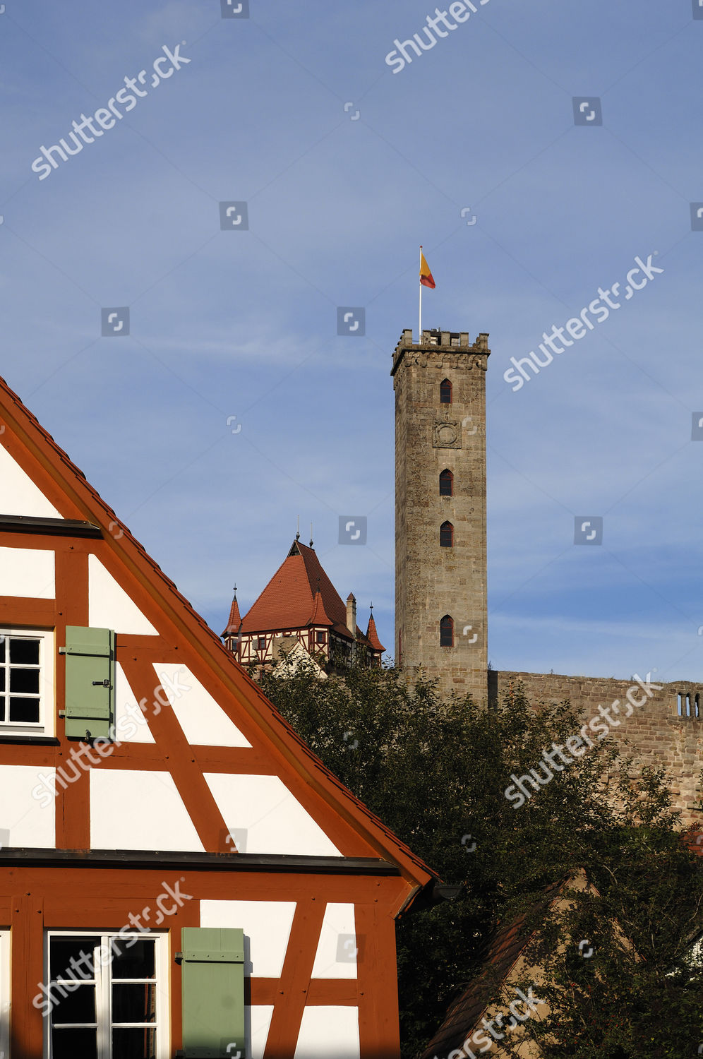 Luginsland Tower Abenberg Castle Historic Halftimbered Editorial Stock ...
