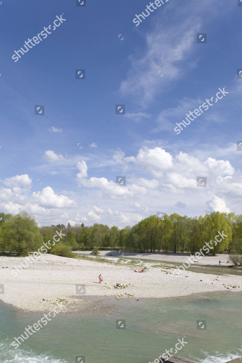 Isar River Flauchersteg Sendling District Munich Editorial Stock Photo ...