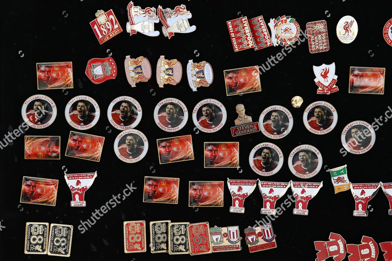 Steven Gerrard Liverpool Pin Badges Sold Editorial Stock Photo - Stock ...