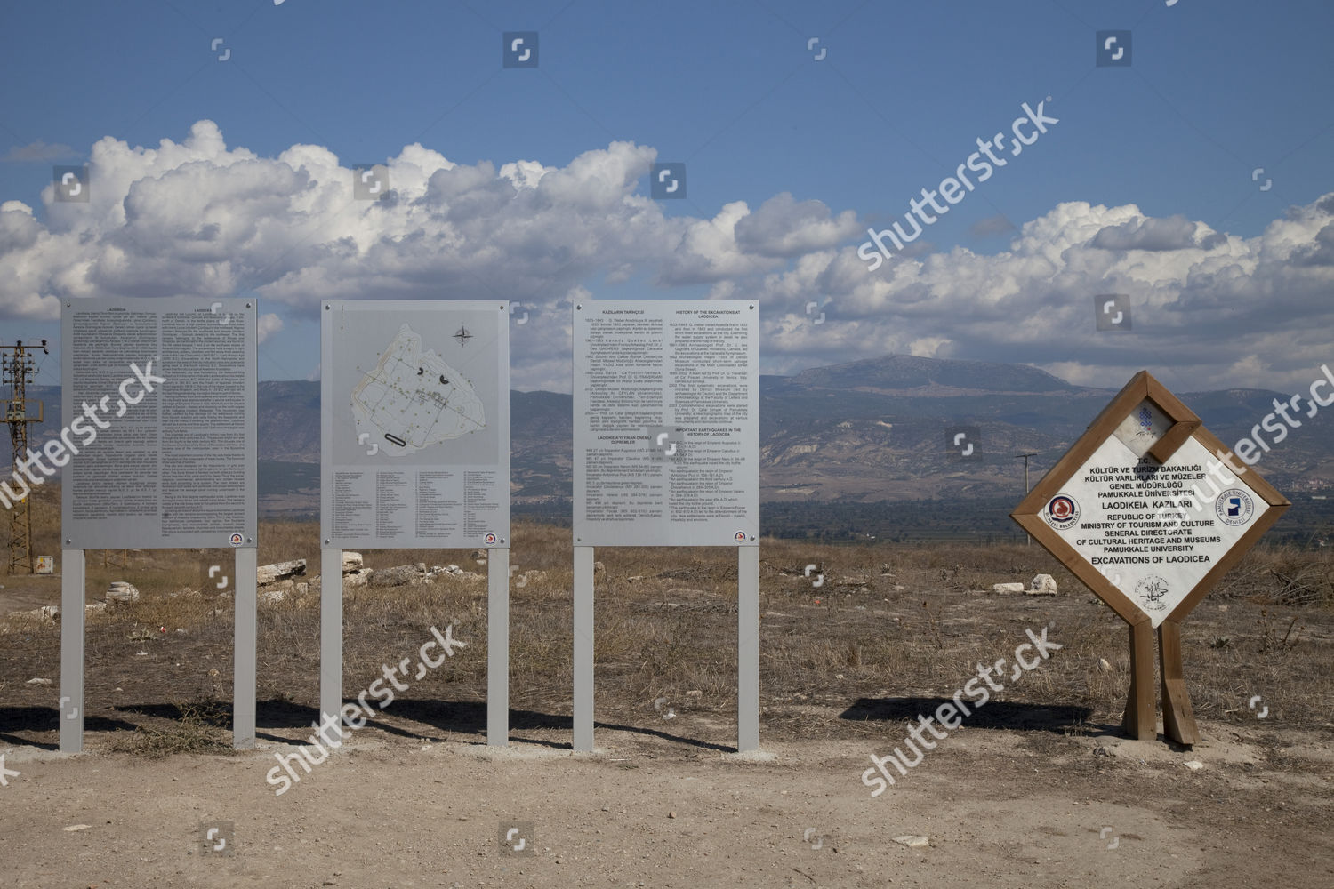 Information Panels Museum Archeological Site Laodicea Editorial Stock ...