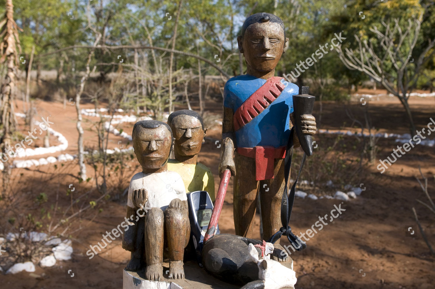 Traditional Wooden Statues Commemorate Dead Berenty Editorial Stock ...
