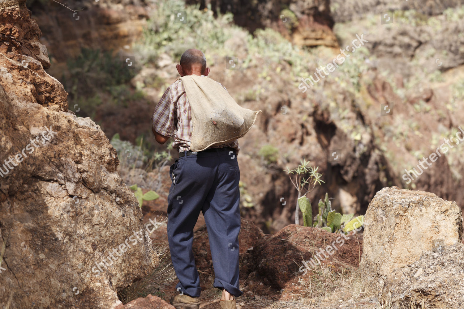 Local Man Carrying Sack On His Editorial Stock Photo - Stock Image ...