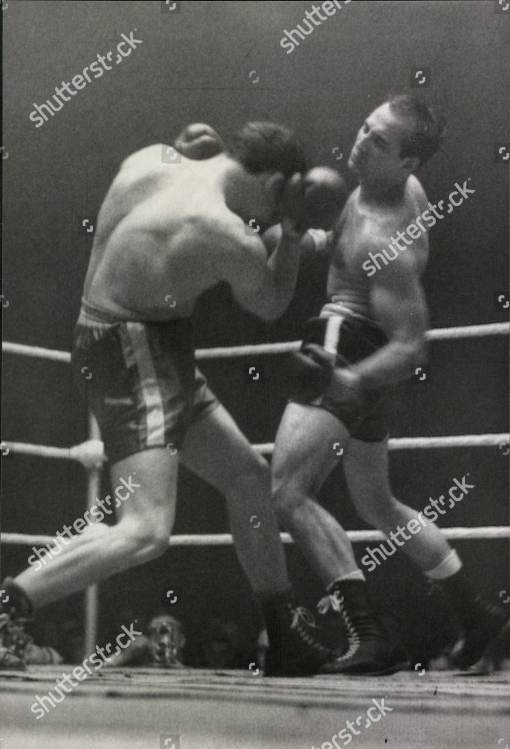 Middleweight Boxing Match Terry Downes Left Editorial Stock Photo ...