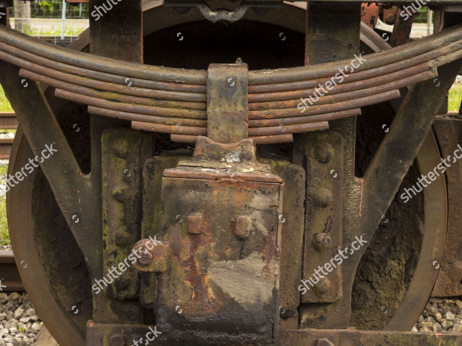 Derelict Old Train Bogey Wheel Spring Editorial Stock Photo - Stock ...