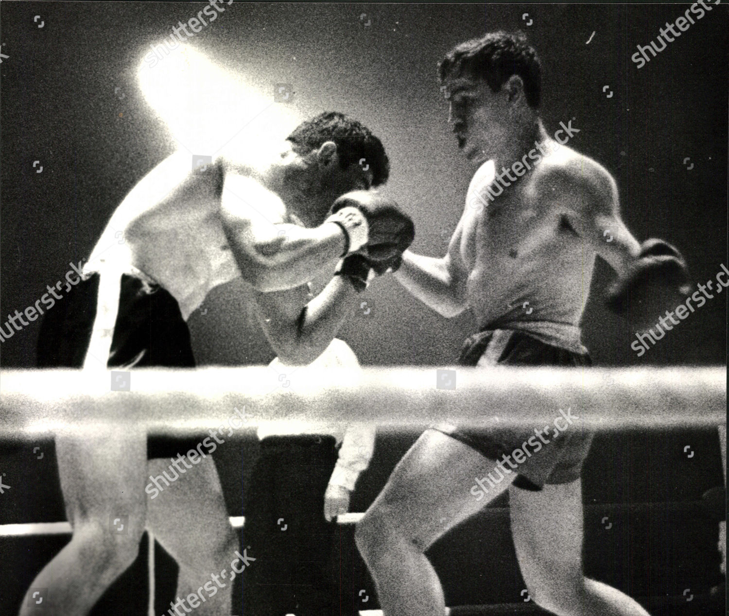 Lightheavyweight Boxing Match Terry Downes Right Editorial Stock Photo ...
