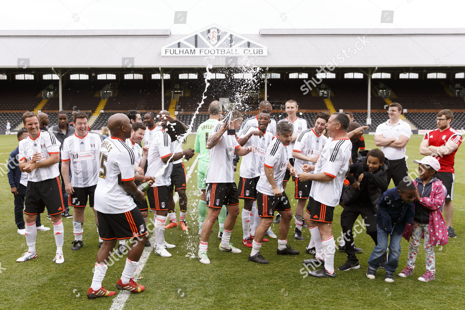 Fulham Allstars Celebrate After Winning Shooting Editorial Stock Photo ...