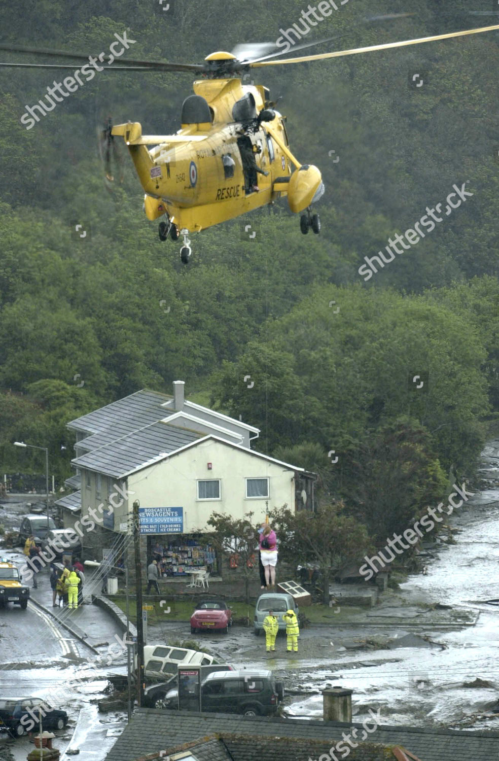 Raf Rescue Helicopter Rescuing Stranded People Editorial Stock Photo ...