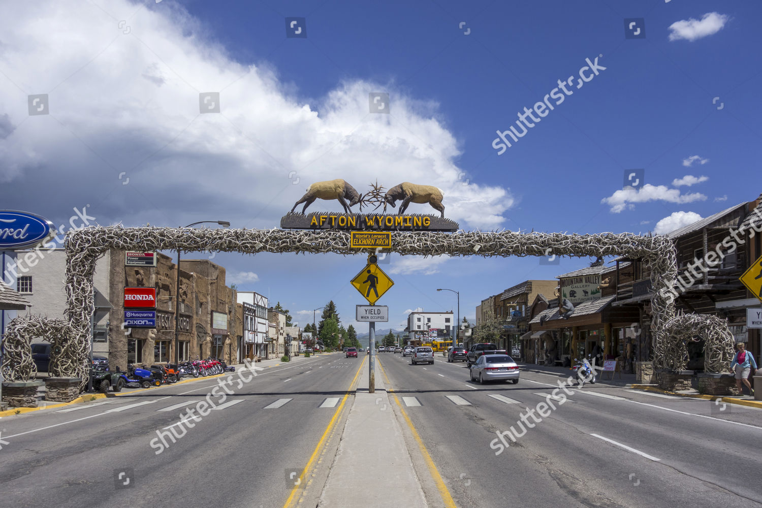 Worlds Largest Arch Made Wapiti Antlers Editorial Stock Photo - Stock ...