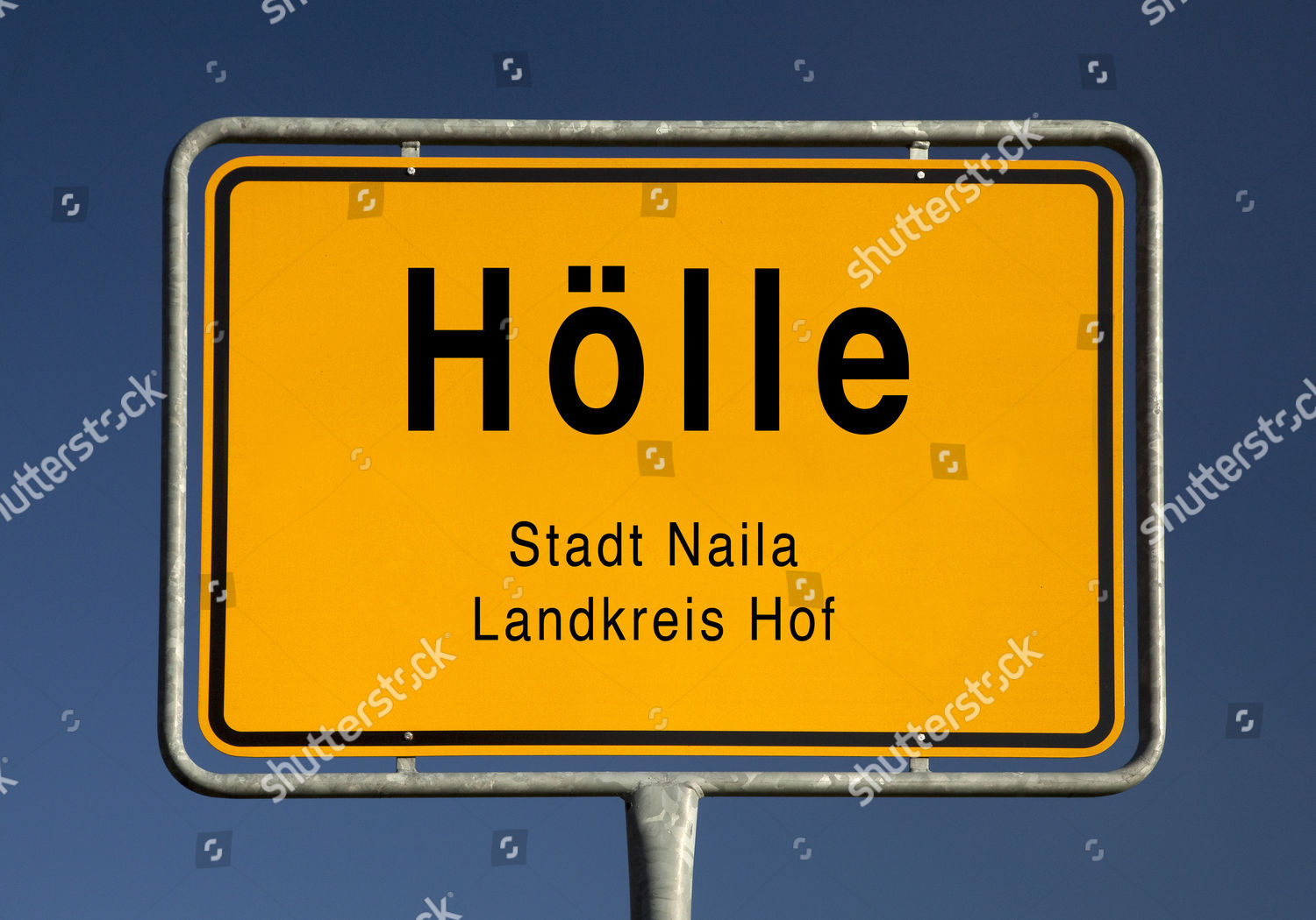 City Limits Sign Holle District Naila Editorial Stock Photo - Stock ...