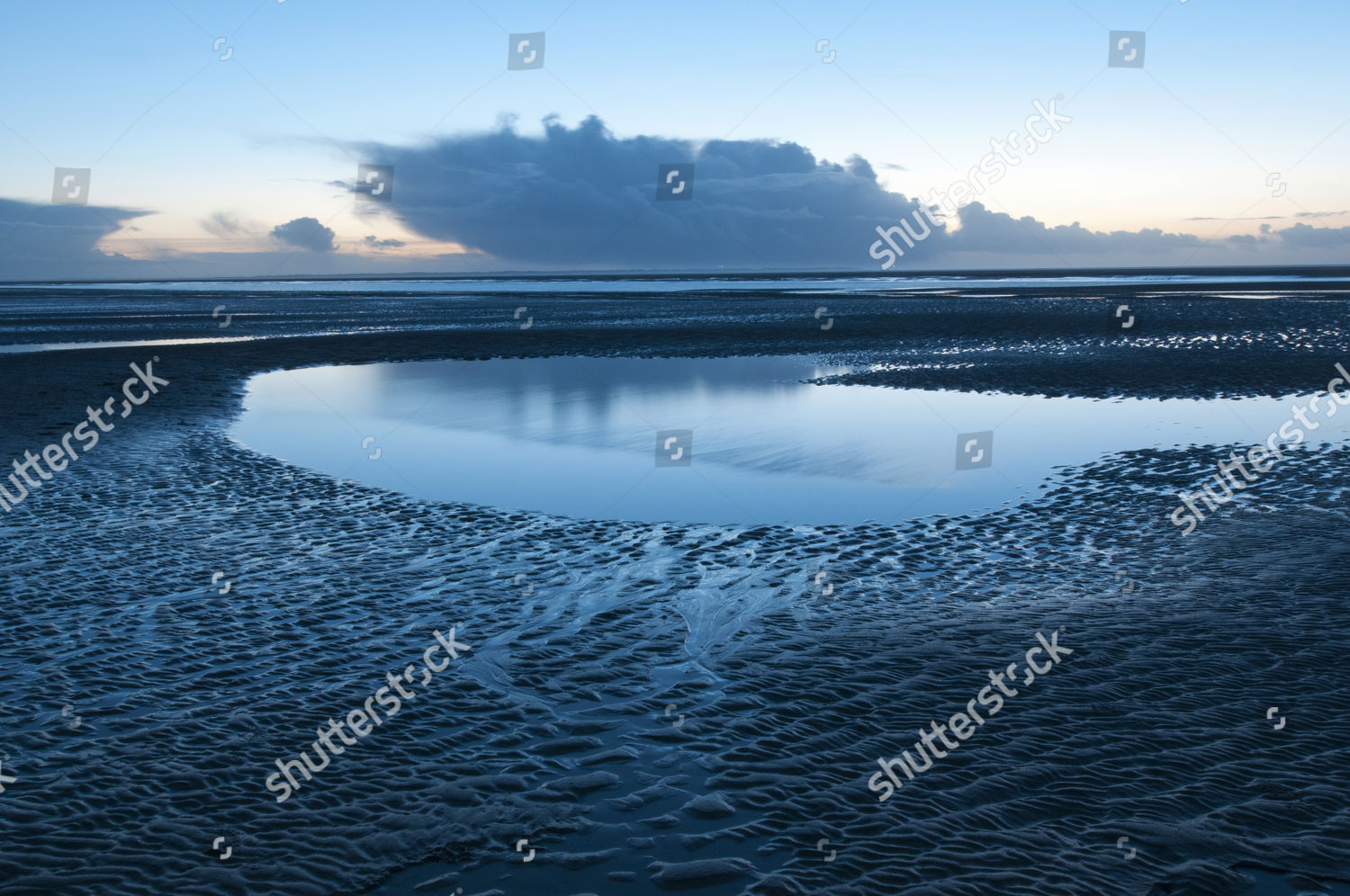 Tidal Channels Wadden Sea Langeoog East Editorial Stock Photo - Stock ...