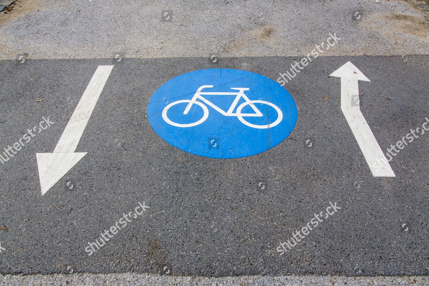Cycle Path Marking On Pavement Editorial Stock Photo - Stock Image ...
