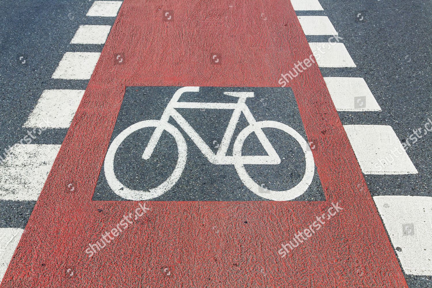 Cycle Path Marking On Pavement Editorial Stock Photo - Stock Image ...