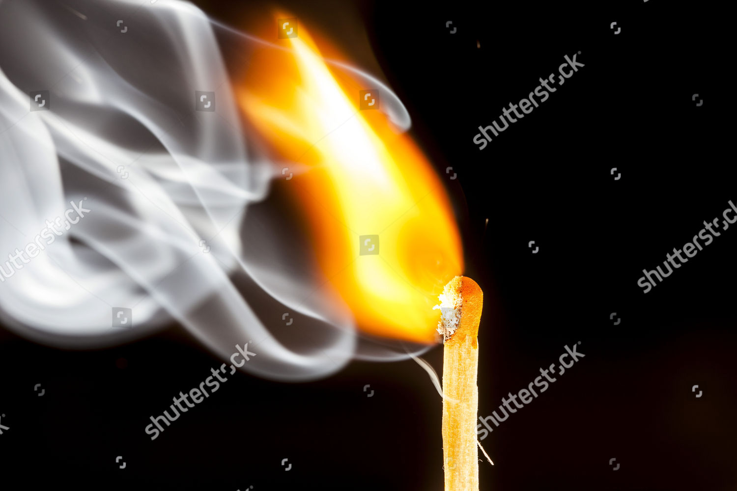 Freshly Ignited Match Flame Match Head Editorial Stock Photo - Stock ...