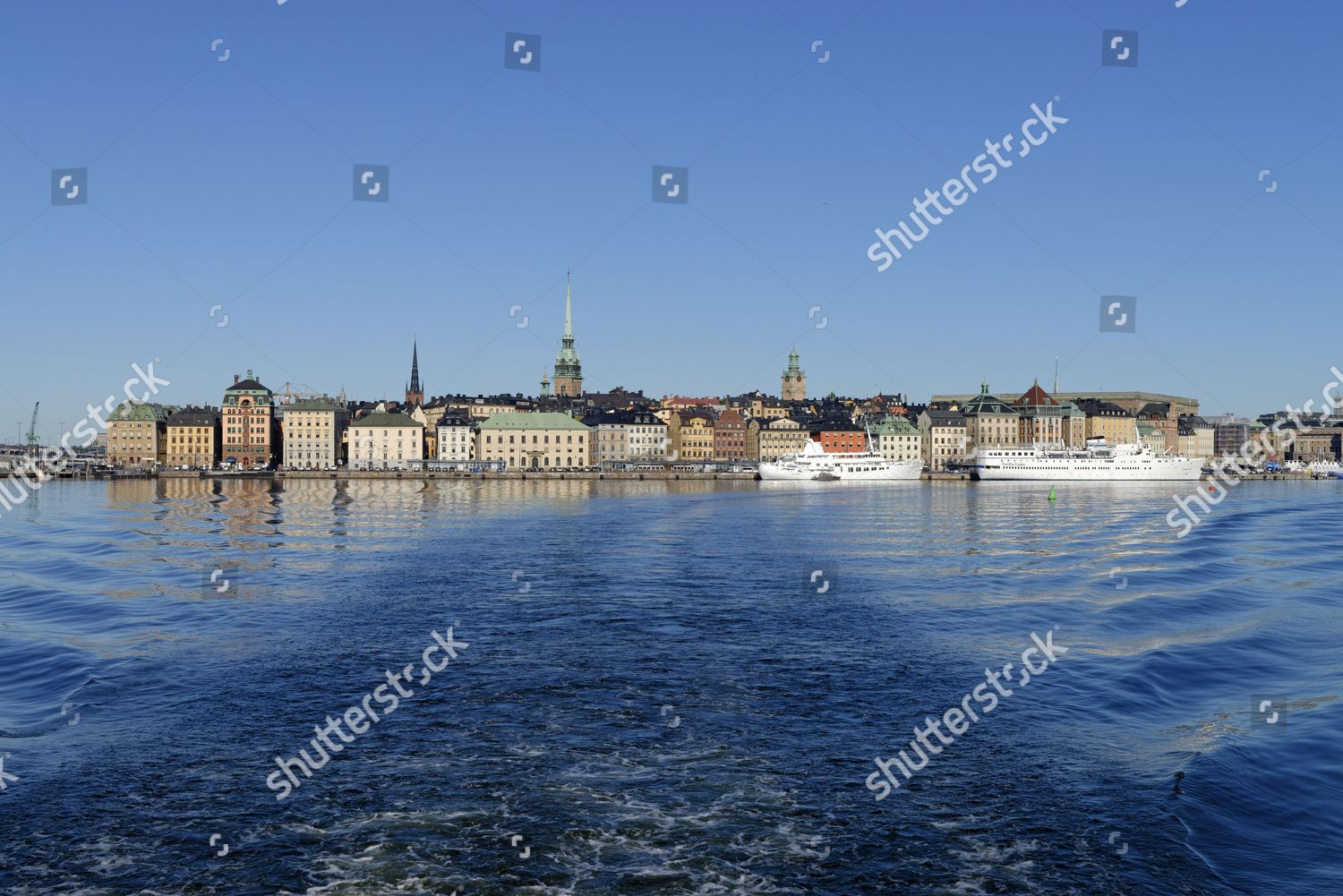 Houses On Skeppsbron Gamla Stan Old Editorial Stock Photo - Stock Image ...