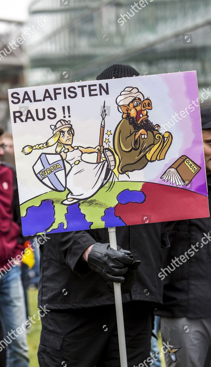 Demonstration Sign Pegida Hogesa Antifa Hooligans Editorial Stock Photo ...