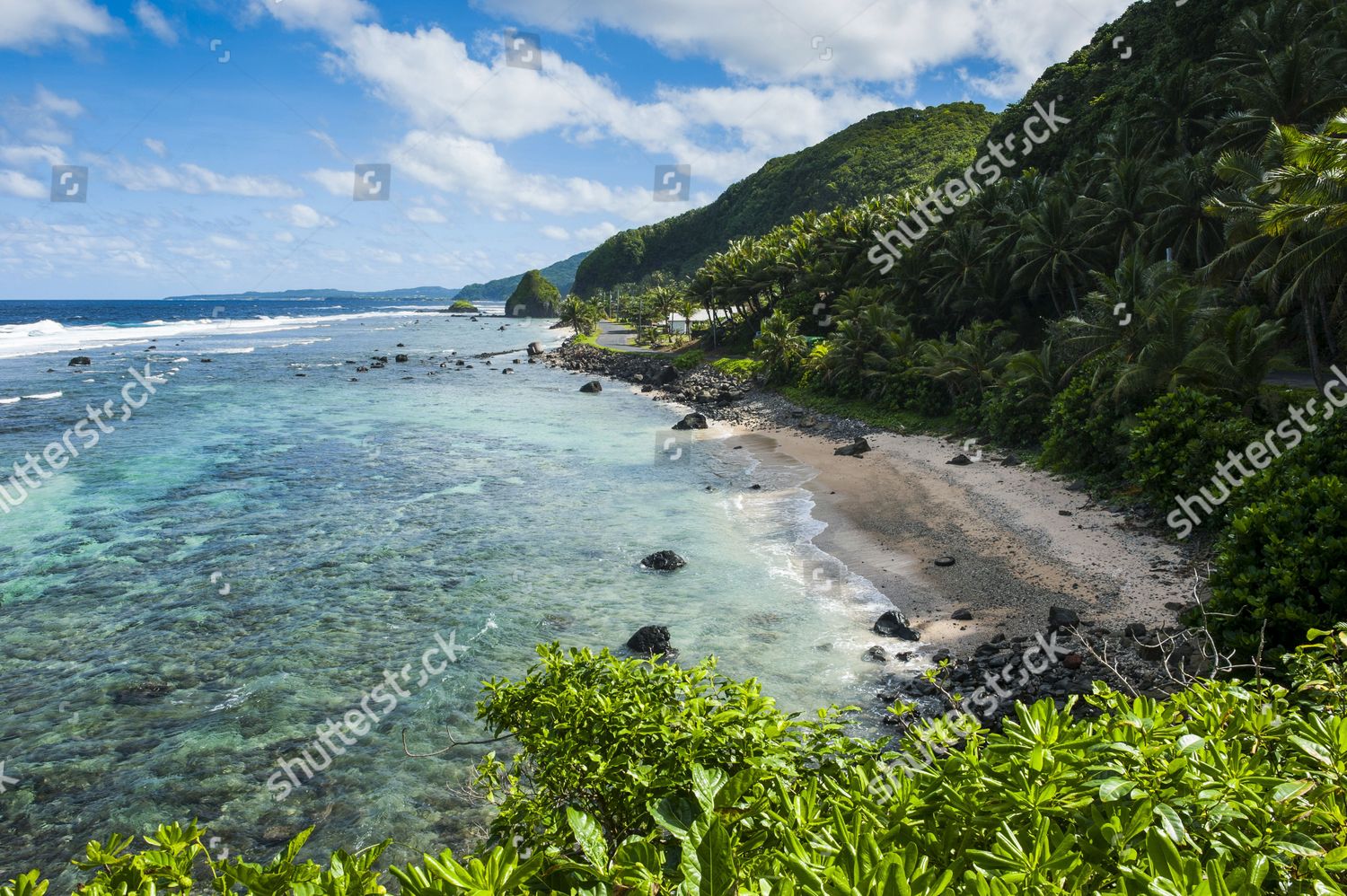 Rocky Beach On East Coast Tutuila Editorial Stock Photo - Stock Image ...